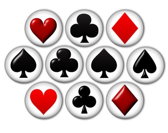 Playing Card Buttons | Etsy