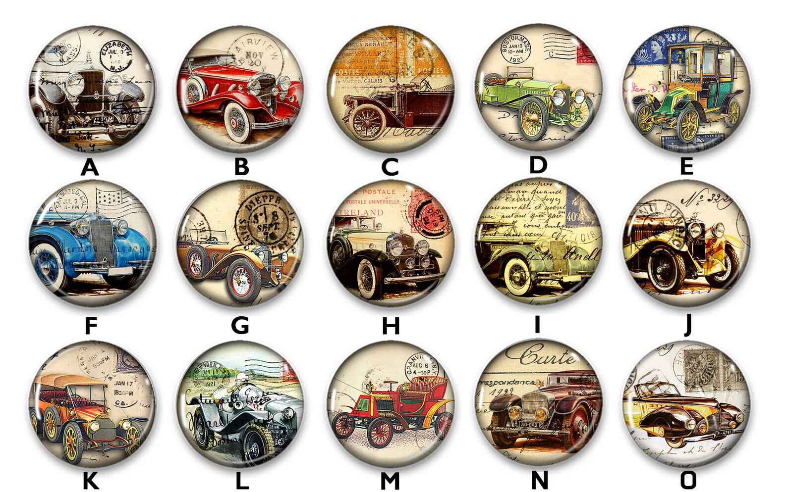 Antique Car Magnets Fridge Magnets Round Magnets Button - Etsy