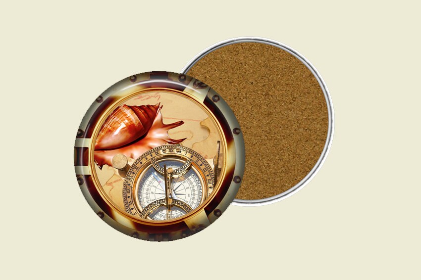 Nautical Compass & Map Drink Coasters Coasters Tableware | Etsy