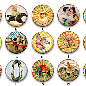 Circus Pin Back Buttons, Backpack Pins, Jacket Buttons, Flat Back ...