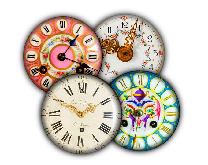 Vintage French Clock Coasters, Drink Coasters, Coasters, Tableware ...