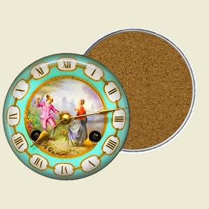 Vintage French Clock Coasters, Drink Coasters, Coasters, Tableware ...