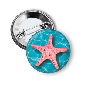 Colorful Tropical Shell Pin Back Buttons, Backpack Pins, Jacket Buttons ...