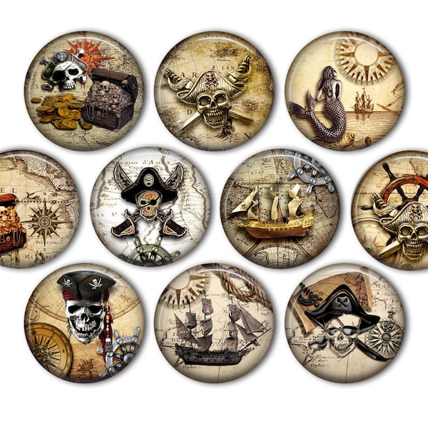 Pirate Buttons - Etsy