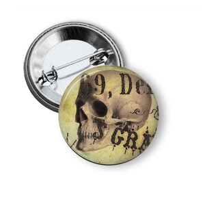 Spooky Halloween Pin Back Buttons, Backpack Pins, Jacket Buttons, Flat ...