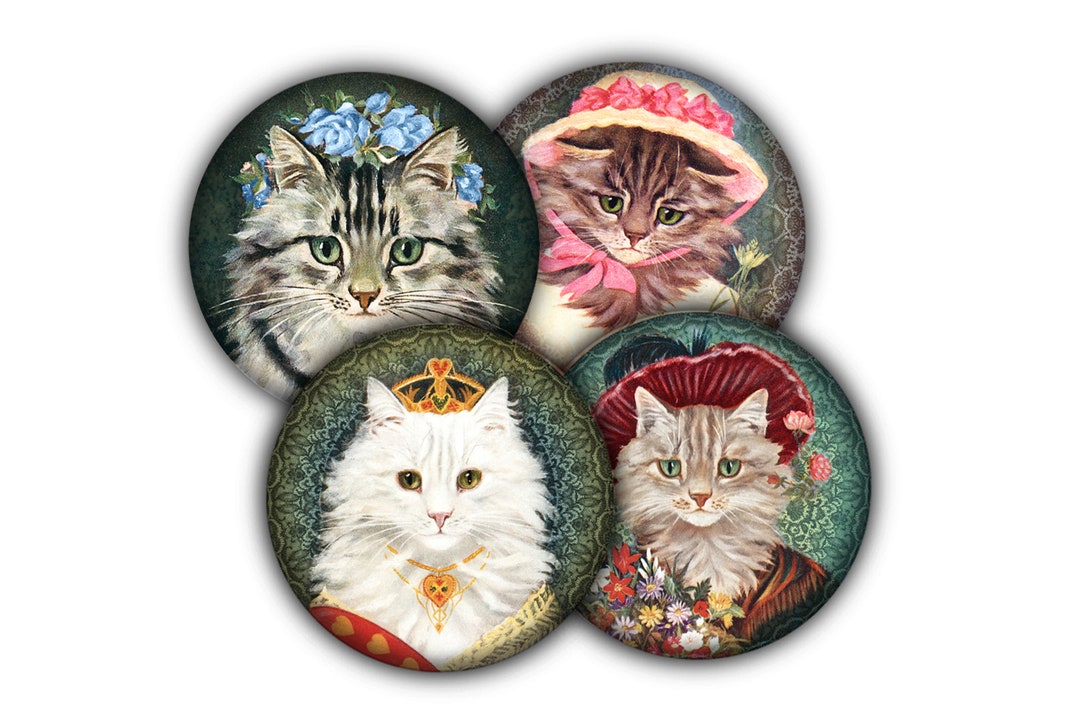 Cute Kittens Coaster Set, Drink Coasters, Coasters, Tableware, Barware ...