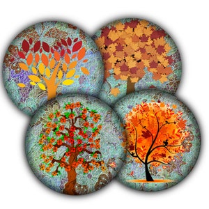 Crisp Fall/autumn Trees Drink Coasters, Coasters, Tableware, Barware ...