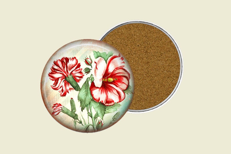 Colorful Vintage Flower Drink Coasters, Coasters, Tableware, Barware ...