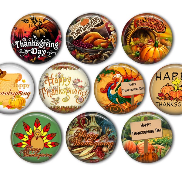 Thanksgiving Buttons - Etsy