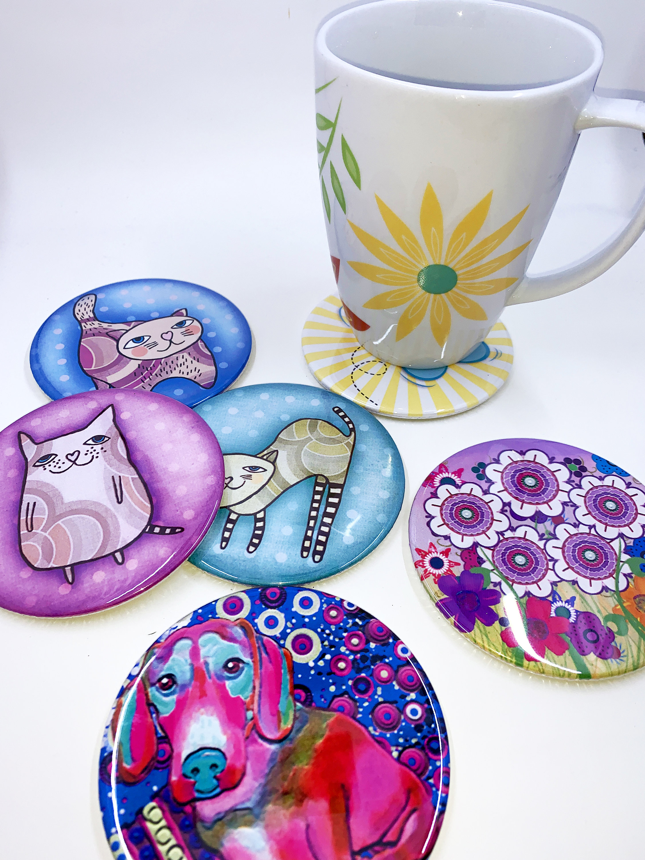 Vintage Coin Coaster Set Cork Backed Coasters Coaster Set | Etsy