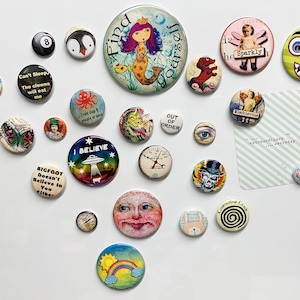 Personality Fairies Button Magnets, Fridge Magnets, Round Magnets ...
