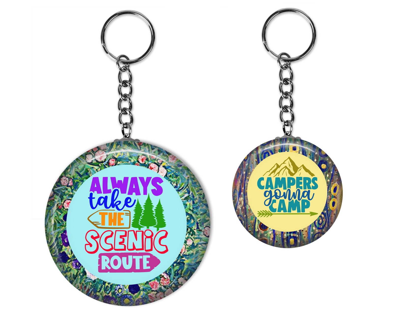 Camping Quotes Keychain Keyring Party Favor Keychain Custom | Etsy