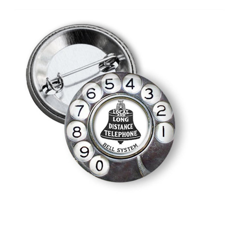 Vintage Phone Dial Pin Back Buttons Backpack Pins Jacket - Etsy