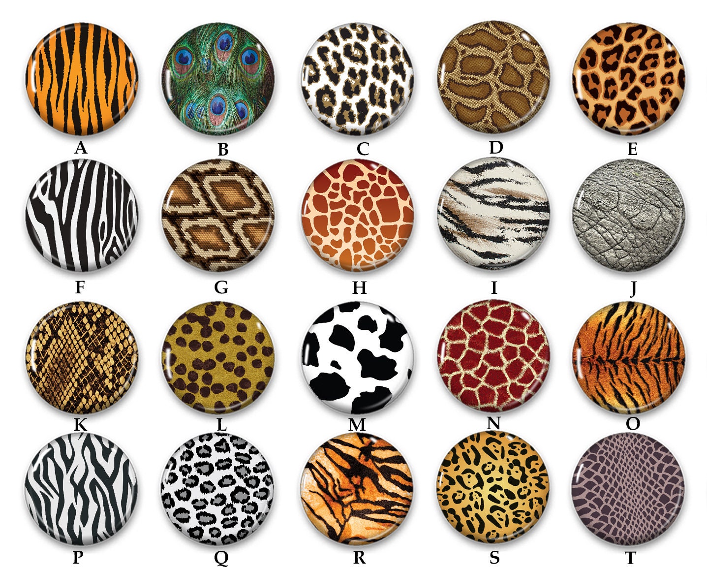 Wild Animal Print Drink Coasters, Coasters, Tableware, Barware, African ...