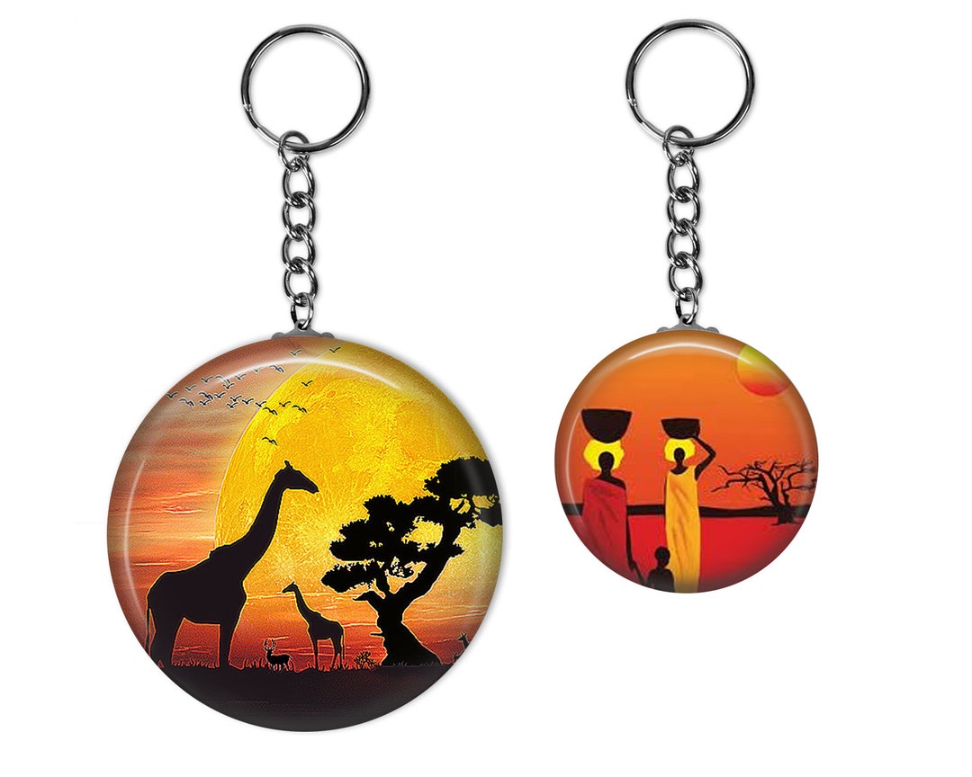 African Culture Keychain, Keyring, Party Favor Keychain, Custom ...