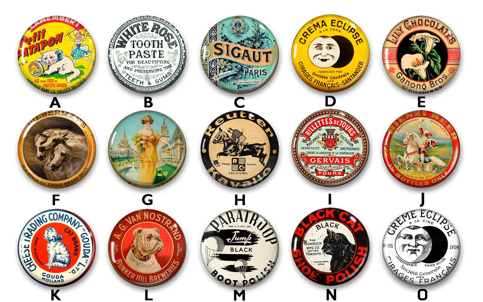 Vintage Labels Pin Back Buttons Backpack Pins Jacket | Etsy