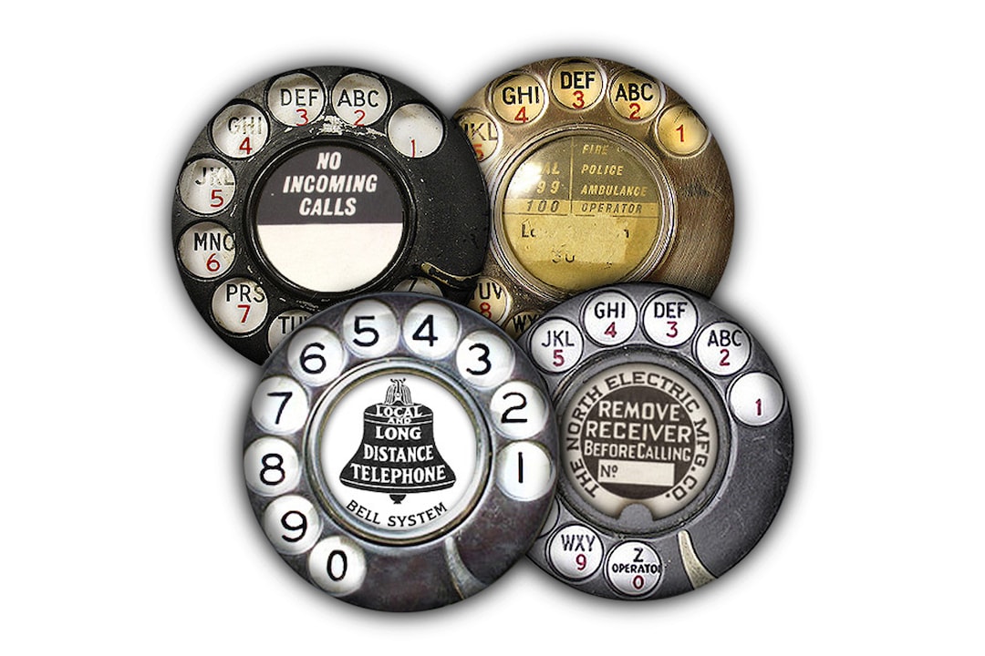 Vintage Phone Dial Drink Coasters, Coasters, Tableware, Barware ...