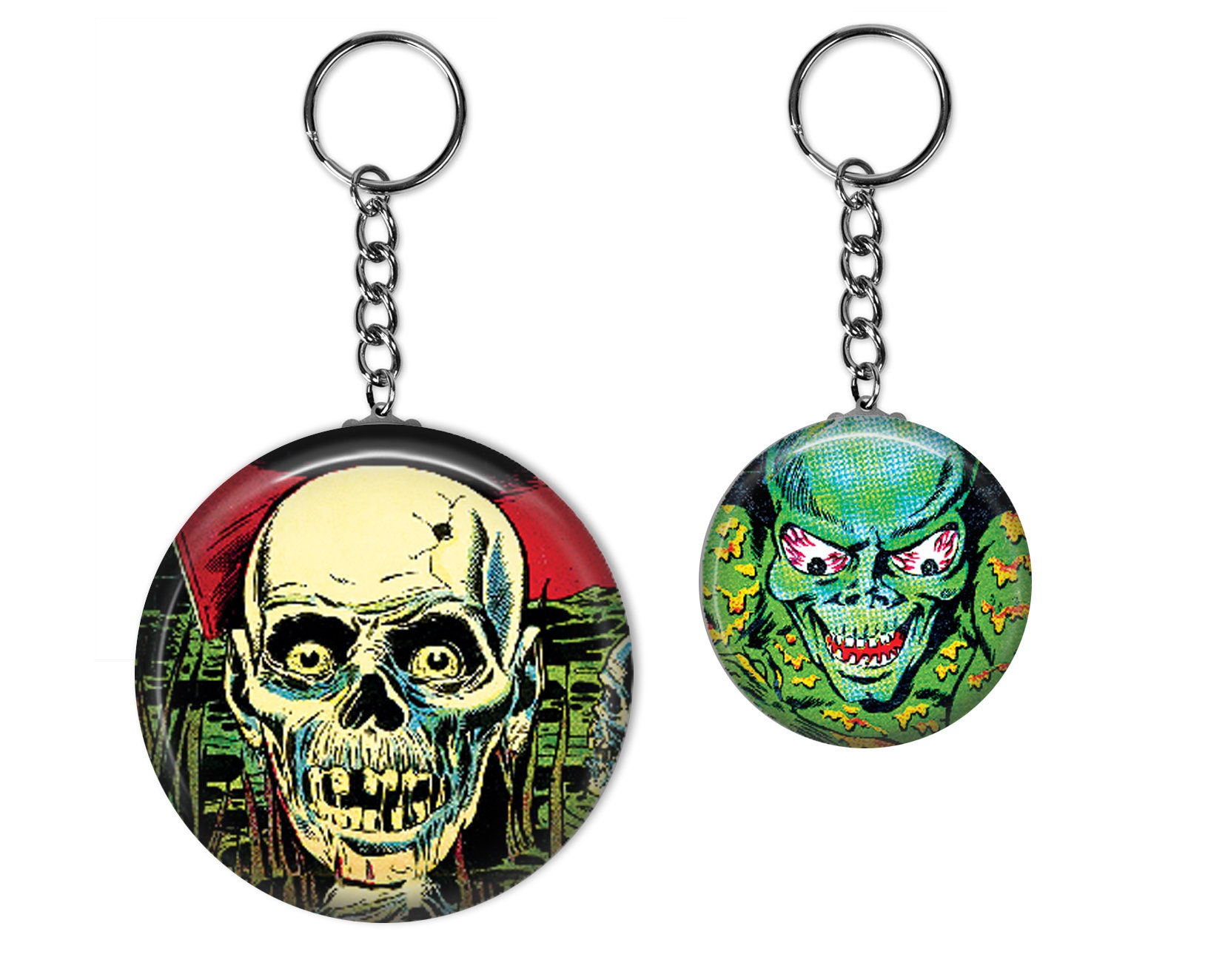 Comic Book Zombie Keychain Keyring Party Favor Keychain | Etsy