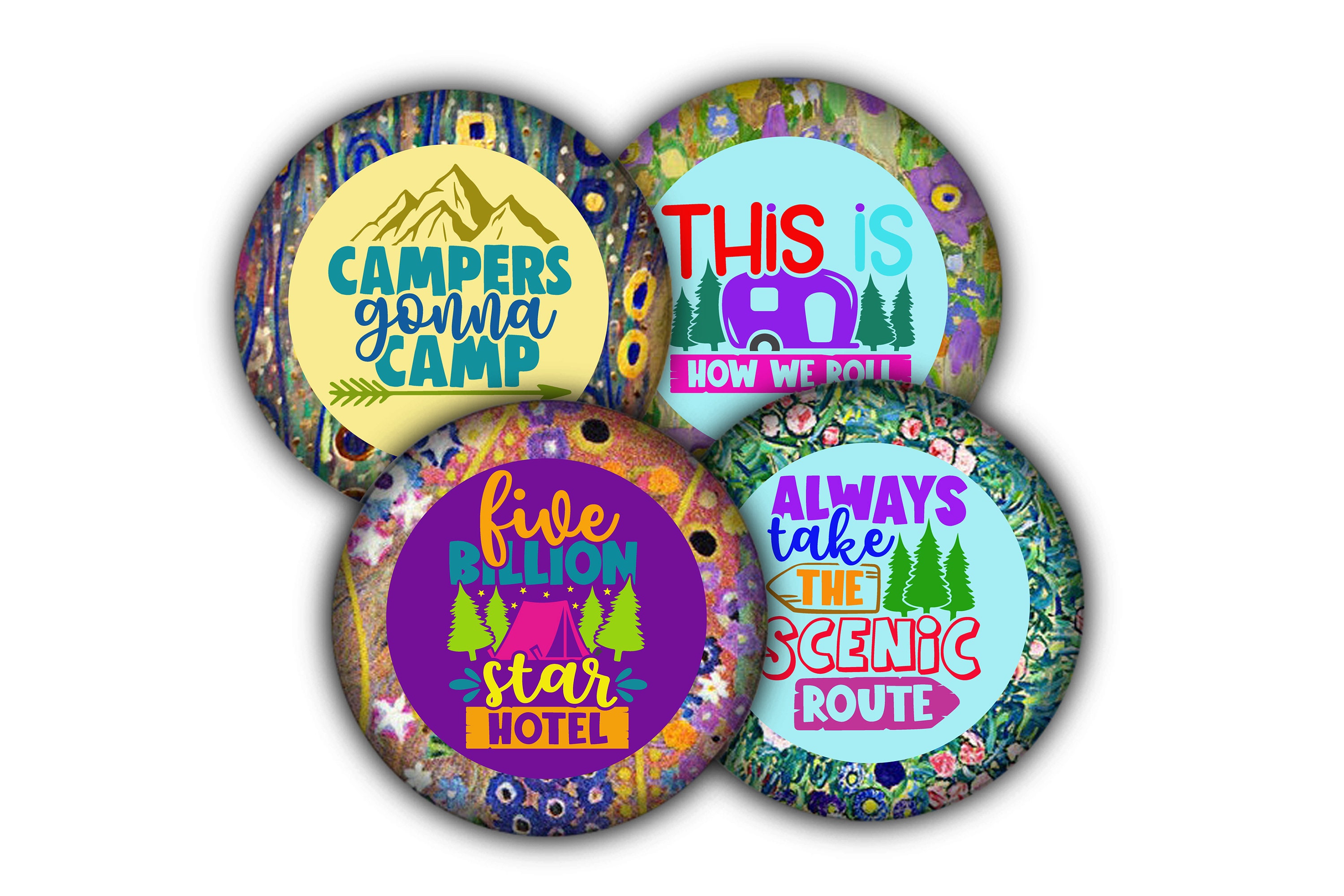 Camper Coaster Set Drink Coasters Coasters Tableware - Etsy