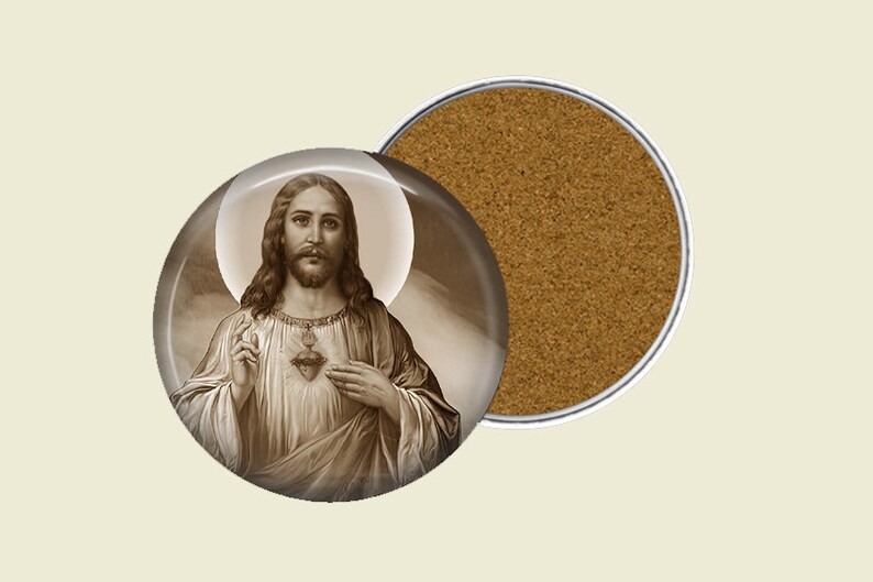 Jesus Christ Coaster Set, Cork Back Coasters, Tableware, Drink Coasters ...