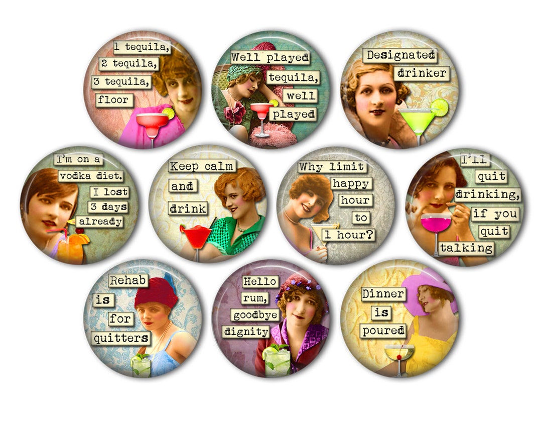 Funny Drinking Memes Pin Back Buttons, Backpack Pins, Jacket Buttons ...