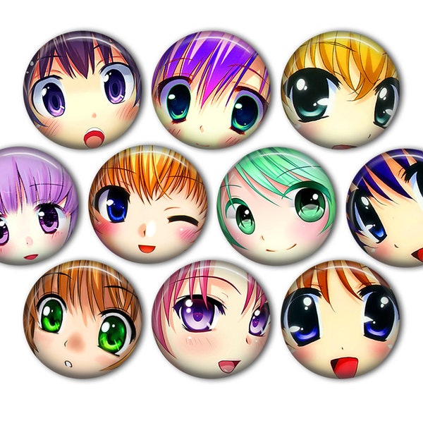 Cute Anime Buttons - Etsy