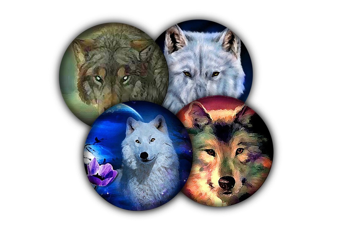 Mysterious Wolf Coaster Set, Drink Coasters, Coasters, Tableware ...