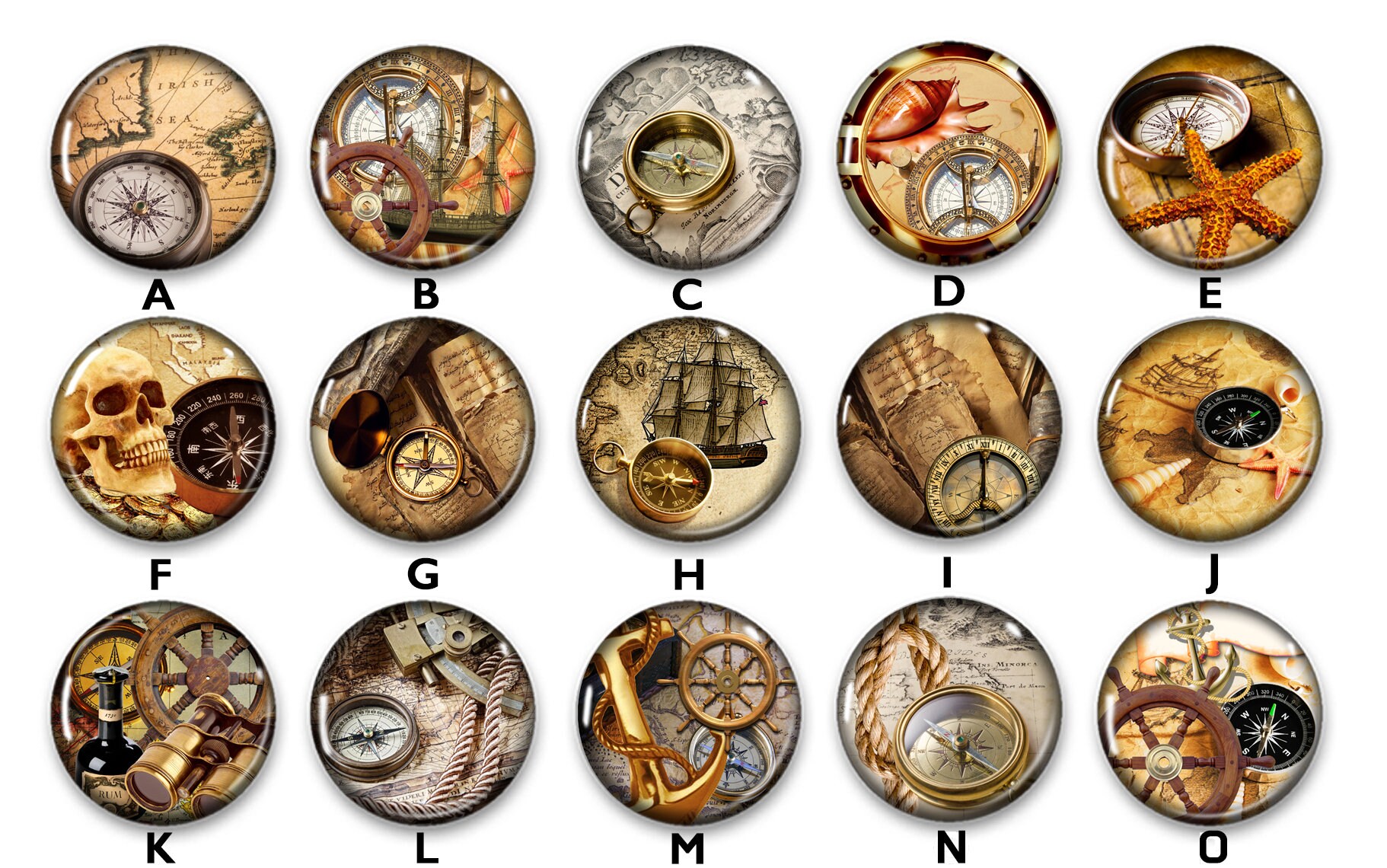 Nautical Compass & Map Drink Coasters Coasters Tableware | Etsy