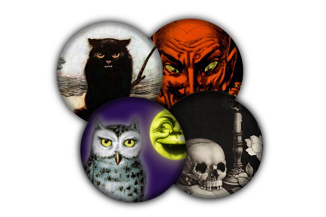 Creepy Halloween Coasters, Drink Coasters, Halloween Decor, Coasters ...
