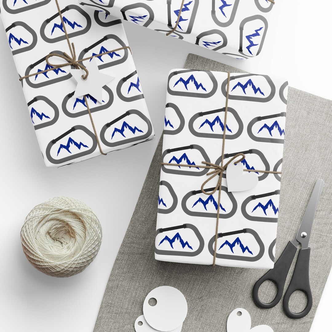 Climbing Wrapping Paper | Carabiner Wrapping Paper | Rock Climbing ...