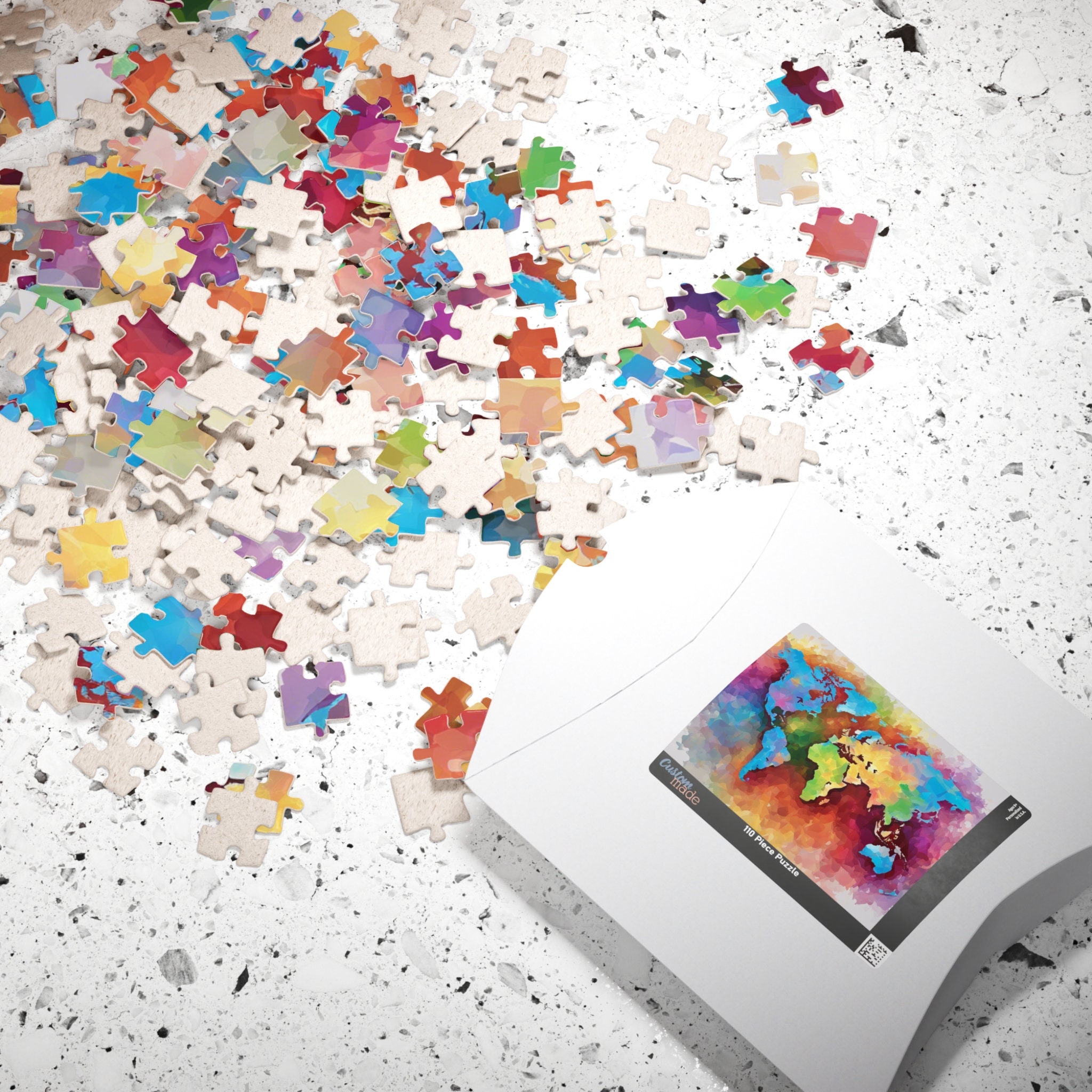 World Map Puzzle | Colorful World Map | Travel Puzzle | Travel Gift ...