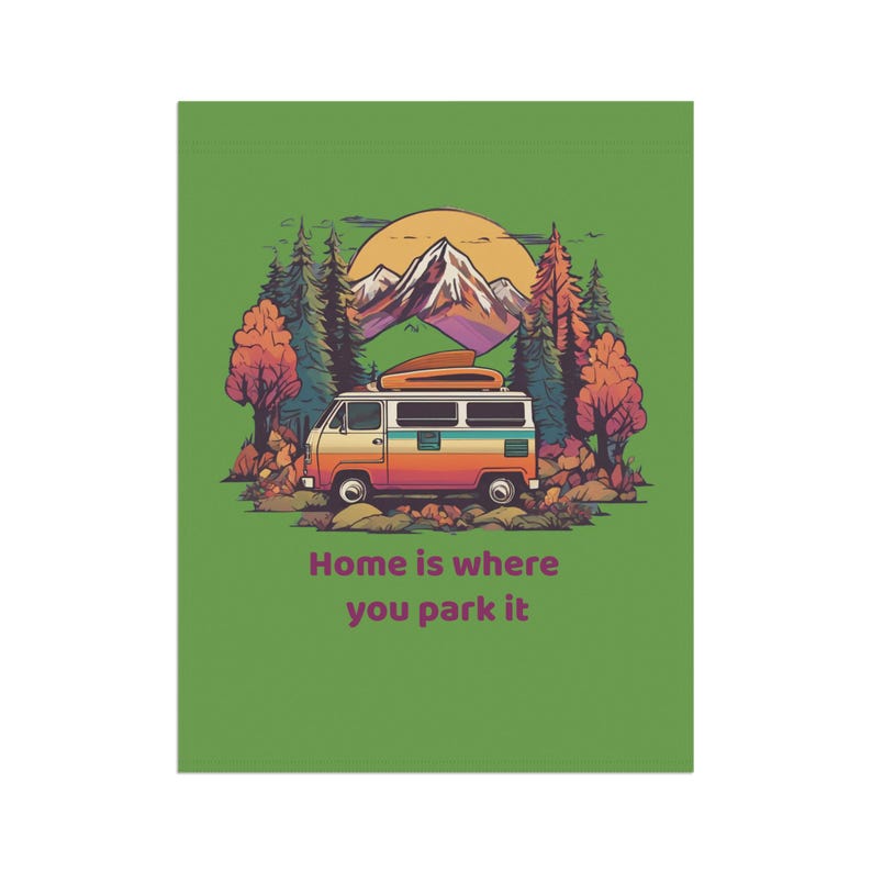 Camper Van Flag | Campervan Banner | Outdoor Camping Decor | RV Gift ...