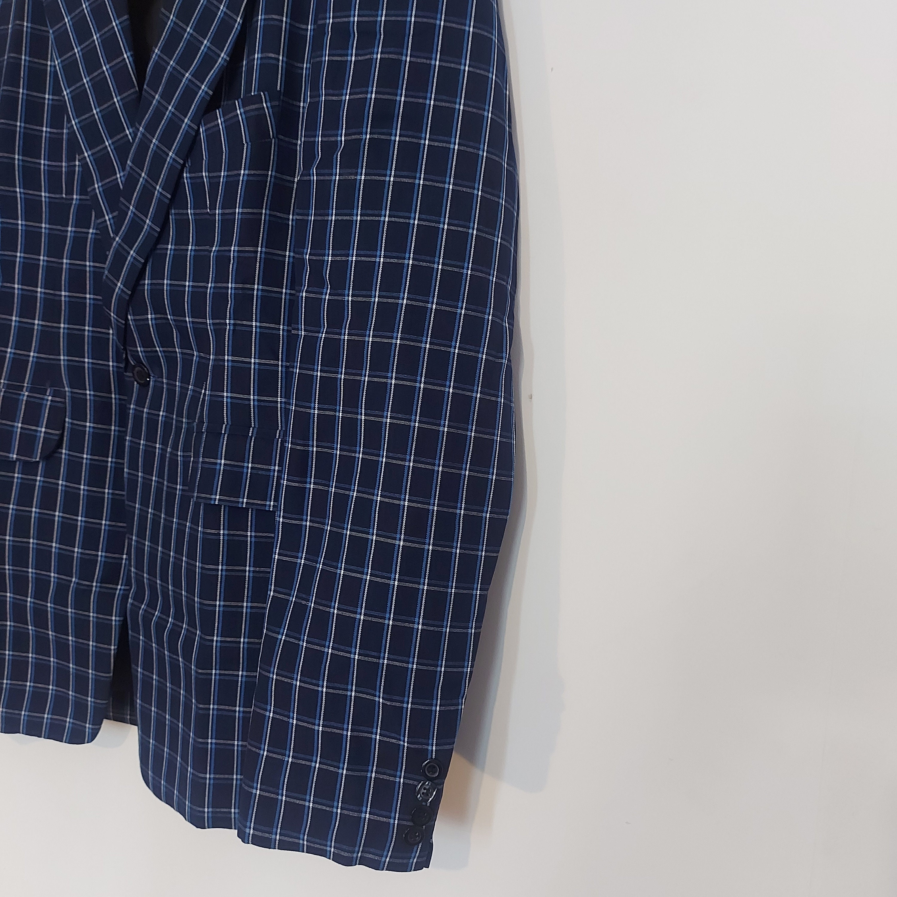 Navy Blue Check Suit for Men.stunning Blue Comfort Suit - Etsy