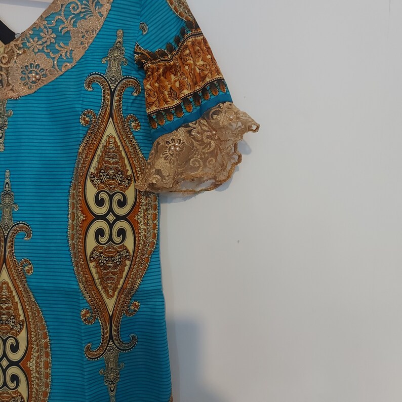 Ankara Mini Dress With Lace Design - Etsy