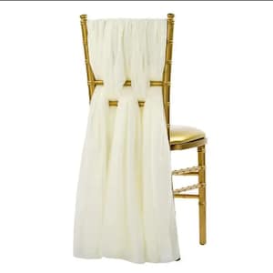 Romantic Chiffon Chair Sash, Chair Drape, Chair Cover, Wedding ...