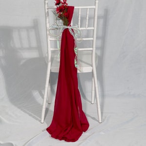 Romantic Chiffon Chair Sash, Chair Drape, Chair Cover, Wedding ...