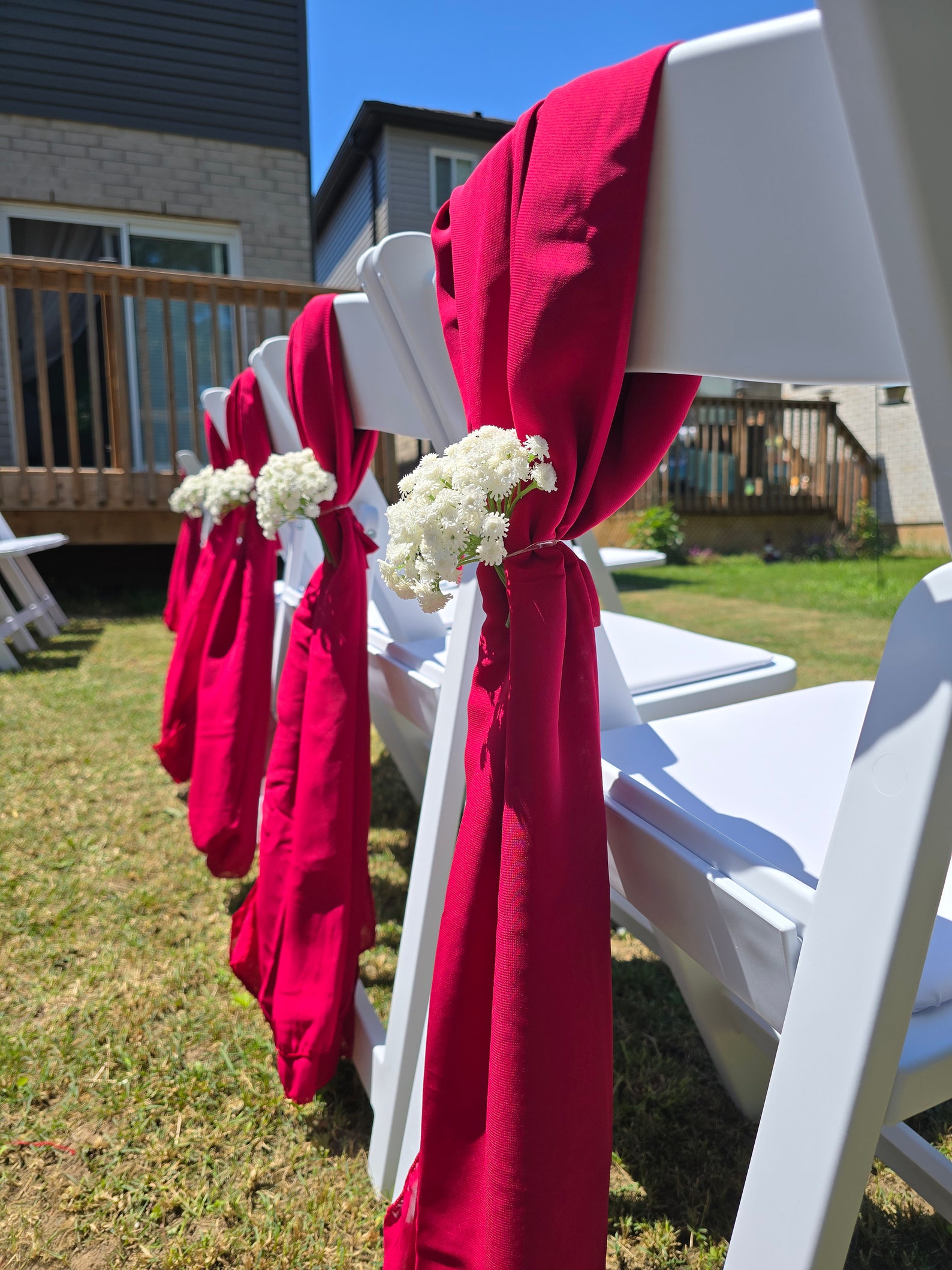 Romantic Chiffon Chair Sash, Chair Drape, Chair Cover, Wedding ...