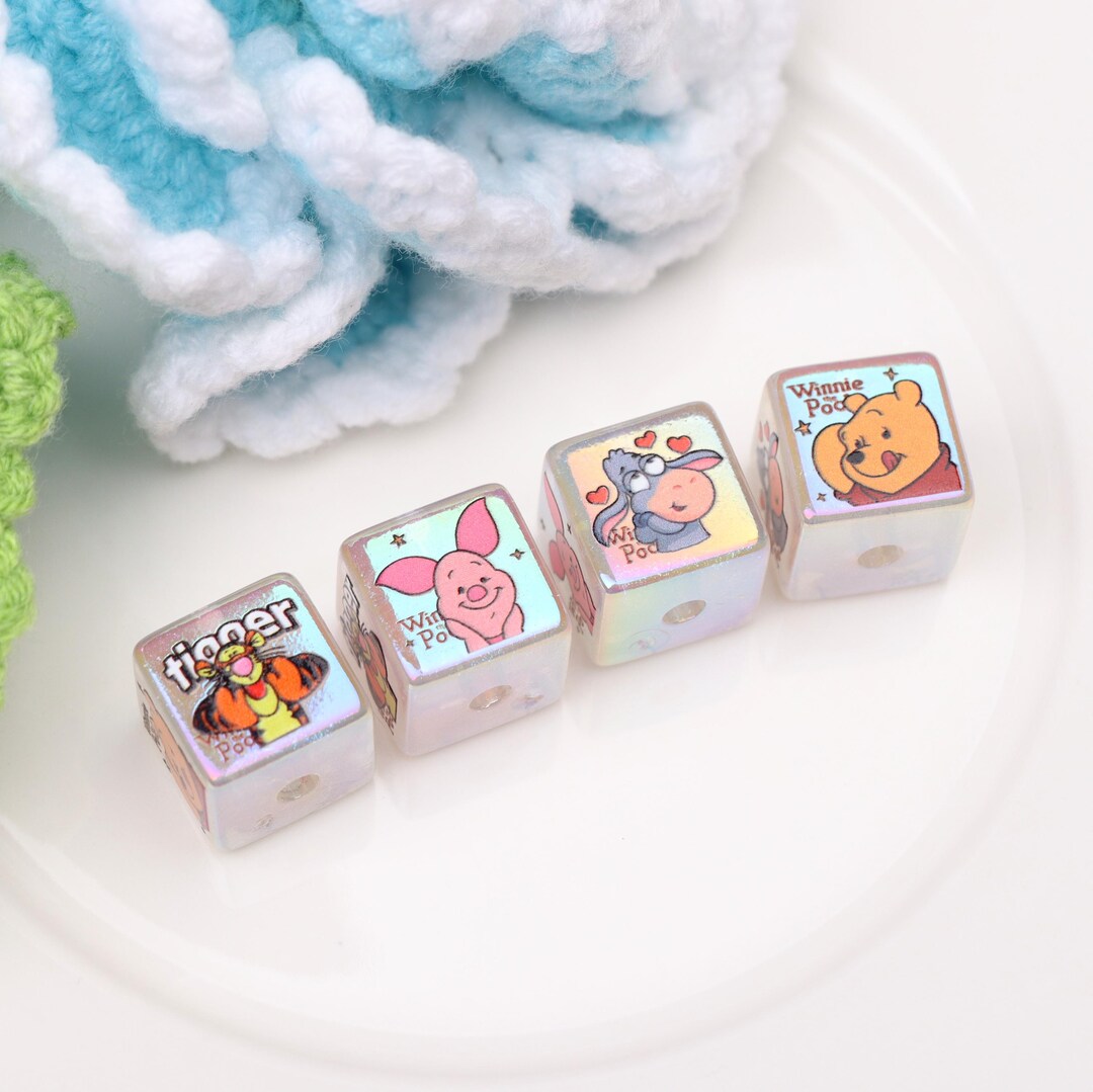 Chunky Cartoon Beads, Four Different Patterns on Four Sides, Mixed ...