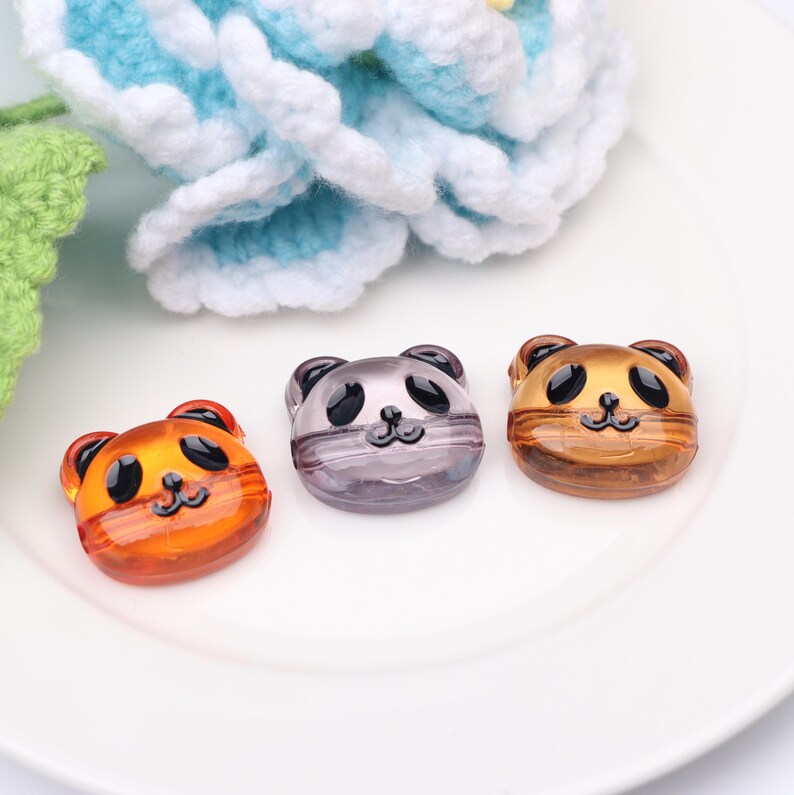 Chinese Panda Beads, Colorful Transparent Animal Beads, Lovely Panda Beads for Children, Bead ...