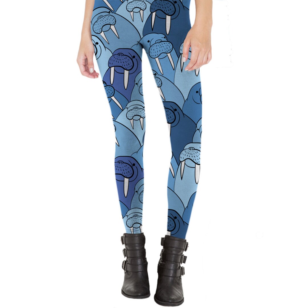 Sharp Shirter Wall of Walrus Leggings - Etsy