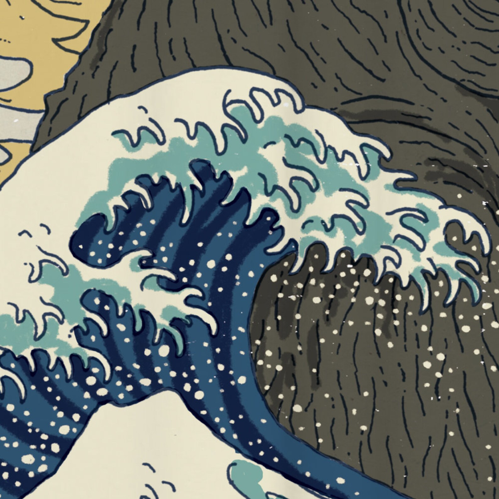 Godzilla Shower Curtain, Japanese Shower Curtain, Traditional Japanese ...