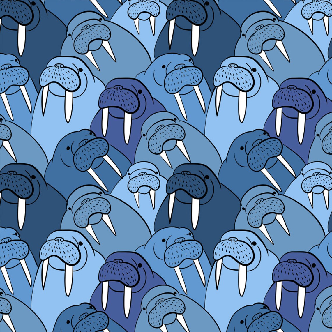 Sharp Shirter Wall of Walrus Leggings - Etsy
