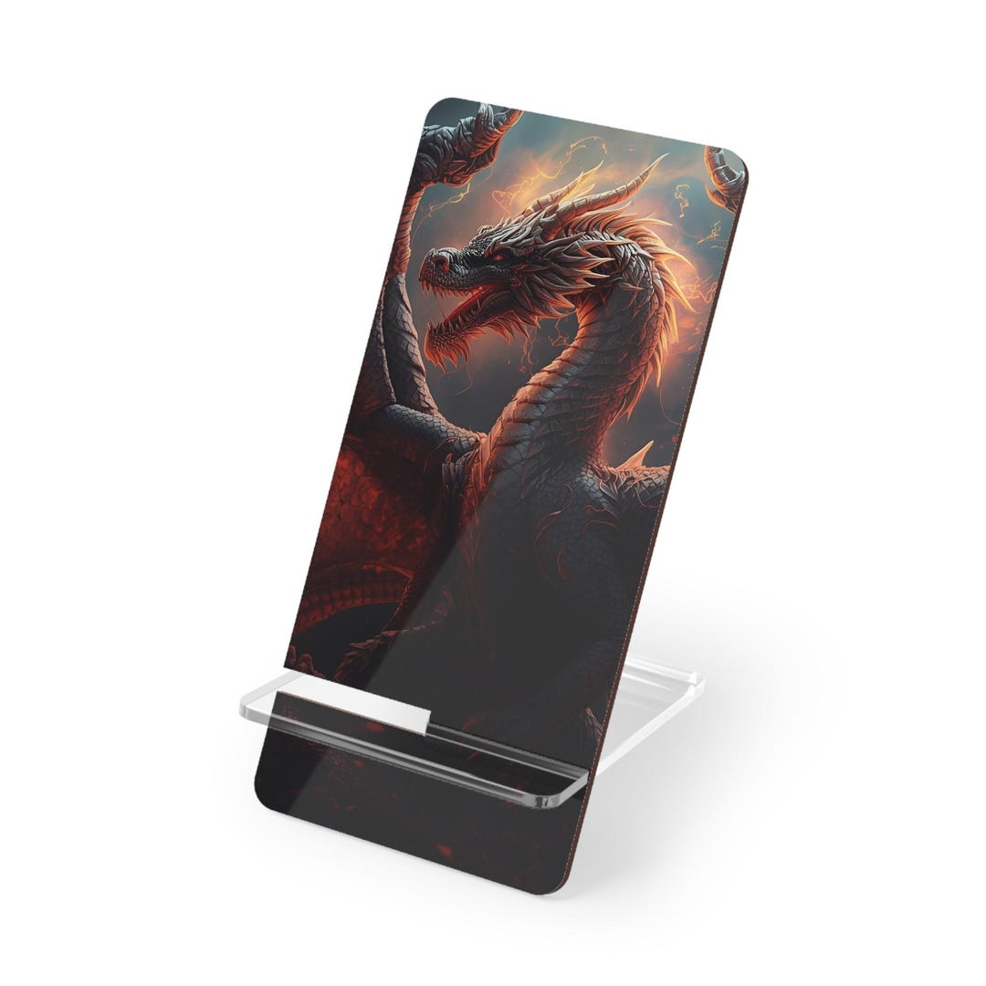 Dragon Phone Holder, Marble Smartphone Stand, Modern Phone Dock, Desk ...