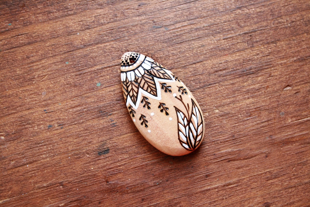 Wood Burned Henna Flower - Etsy