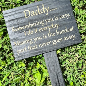 Engraved Memorial Graveside Sign: Personalized Remembrance Plaque - Etsy