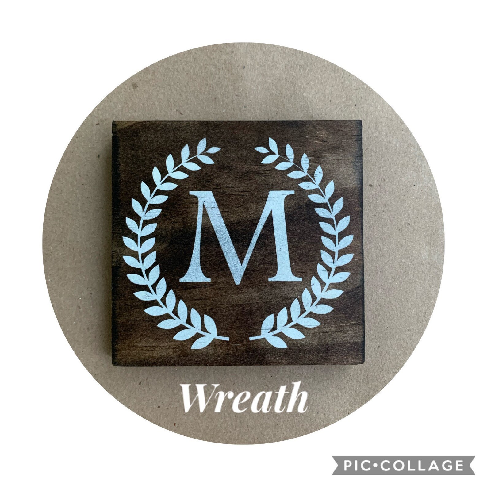 MONOGRAM WOODEN rustic FARMHOUSE Wooden Coasters Mini - Etsy