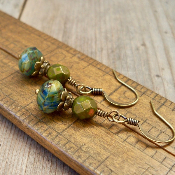 Rustic Earrings - Etsy