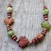 Autumn Leaf Necklace - Choker Necklace - Bead Jewelry - Rustic Fall ...