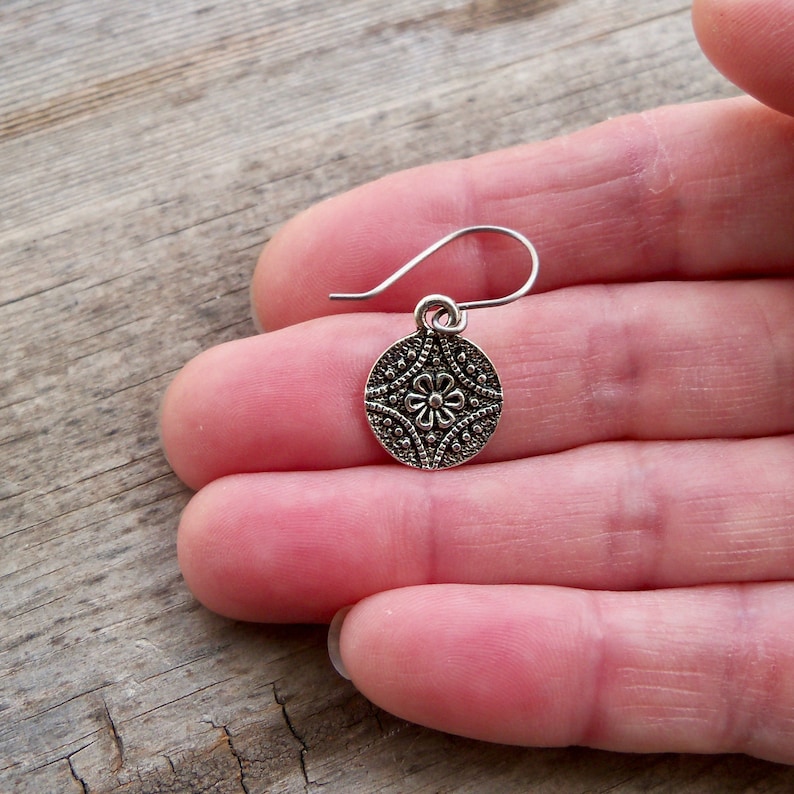 Titanium Dangle Earrings Flower Earrings Floral Earrings - Etsy