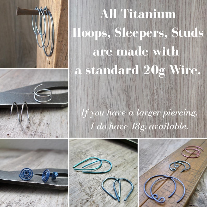 Minimalist Titanium Stud Earrings for Sensitive Ears - Open Circle Post ...